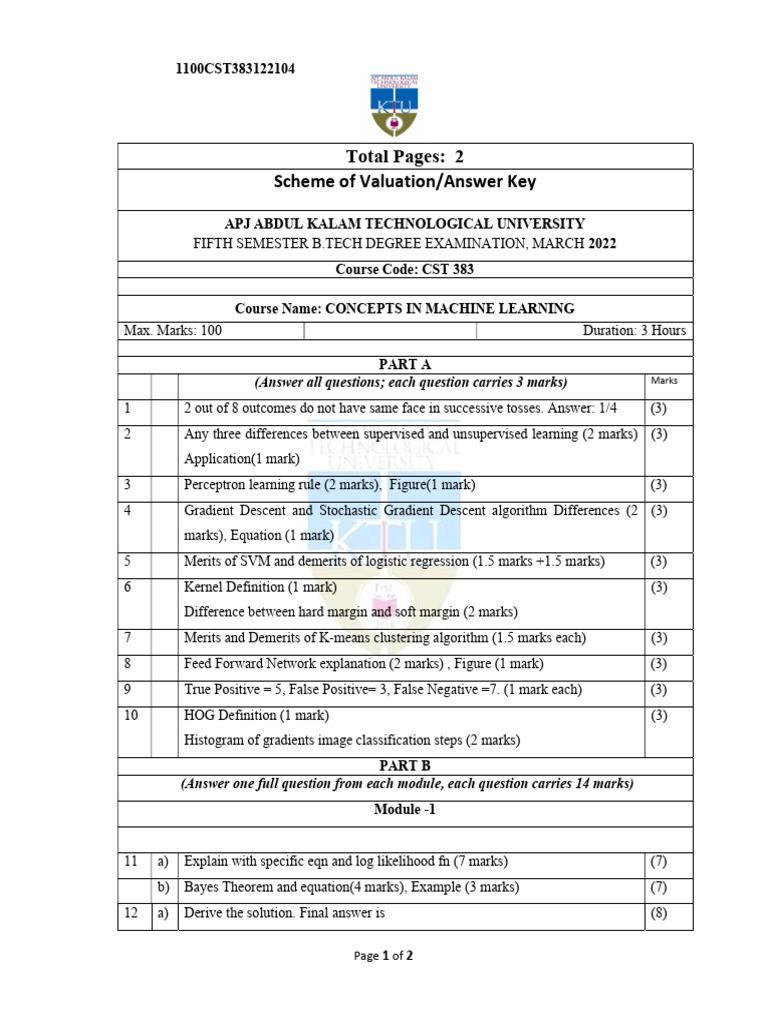 CST383-SCHEME | PDF | Support Vector Machine | Applied Mathematics