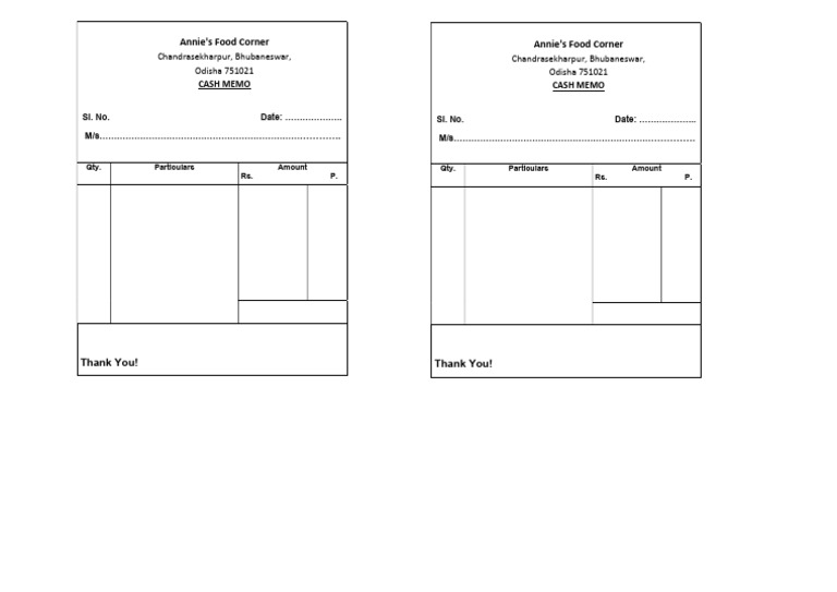 Annie's Food Corner Receipt | PDF
