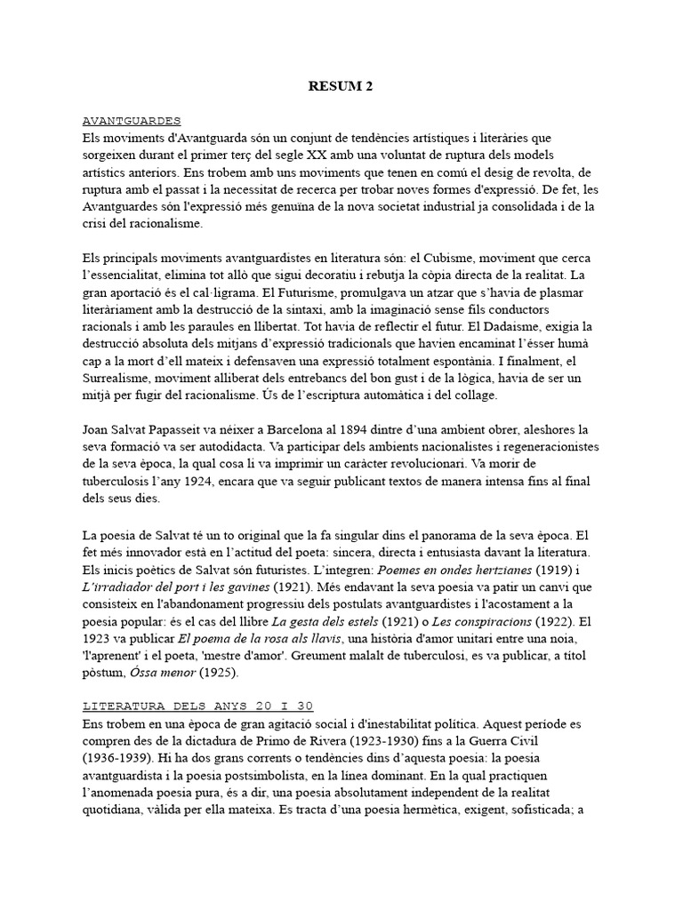 Resum 2 Català | PDF