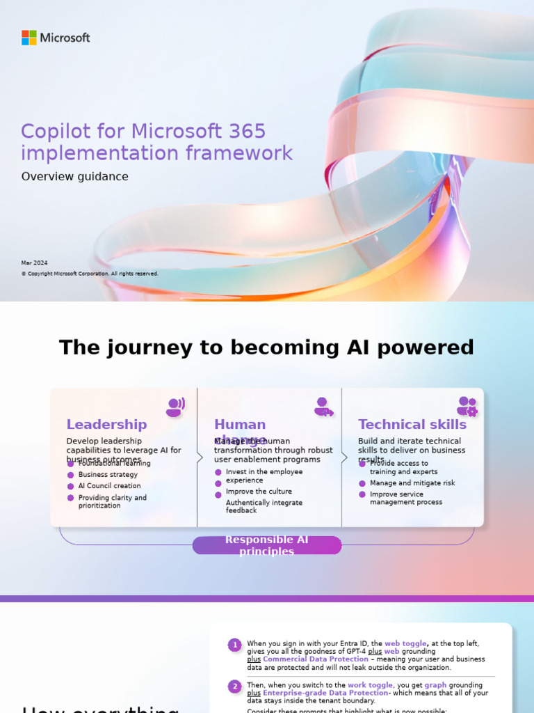 Copilot For Microsoft 365 Implementation Framework: Overview Guidance | PDF | Artificial ...