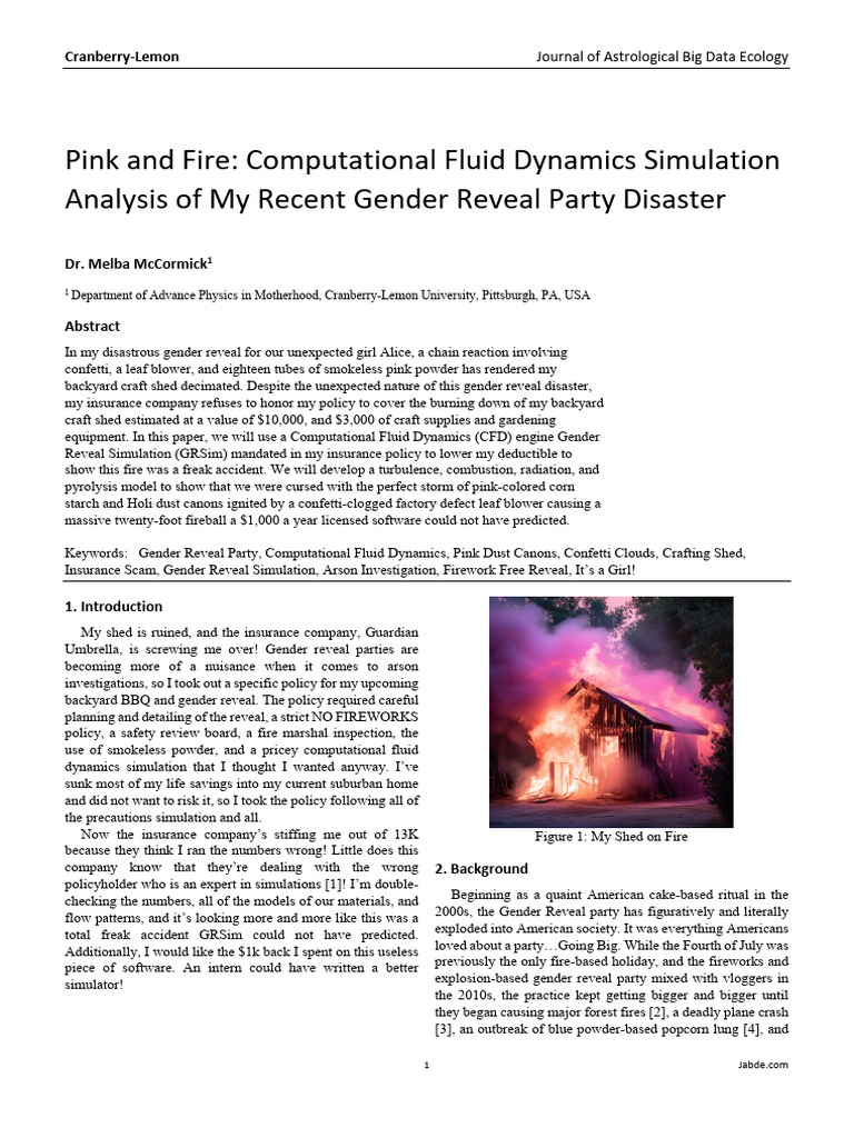 CFDGenderRevealParty | PDF | Combustion | Computational Fluid Dynamics