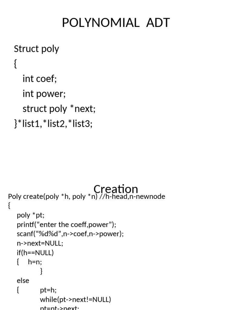 Polynomial ADT and Expression Conversion | PDF