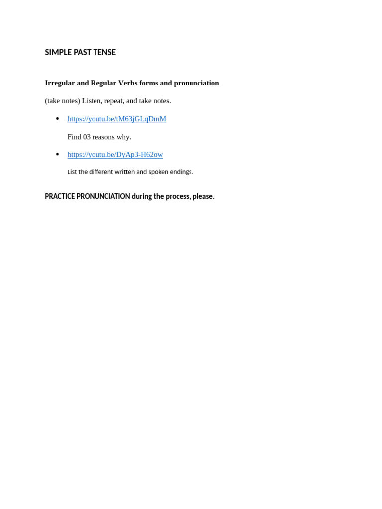 Simple Past | PDF