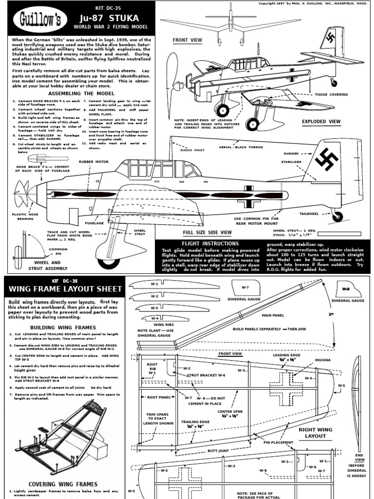 Ju 87 Stuka Oz12851 | PDF | Spar (Aeronautics) | Aircraft