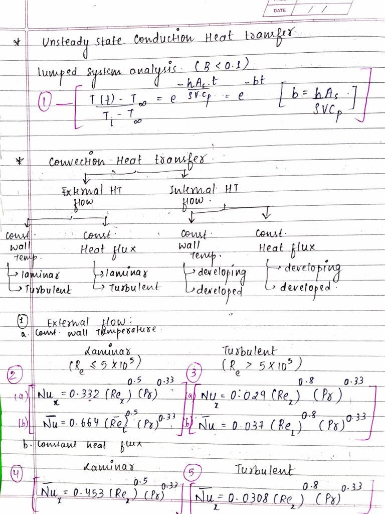 Heat Transfer Equations Midsem Pdf
