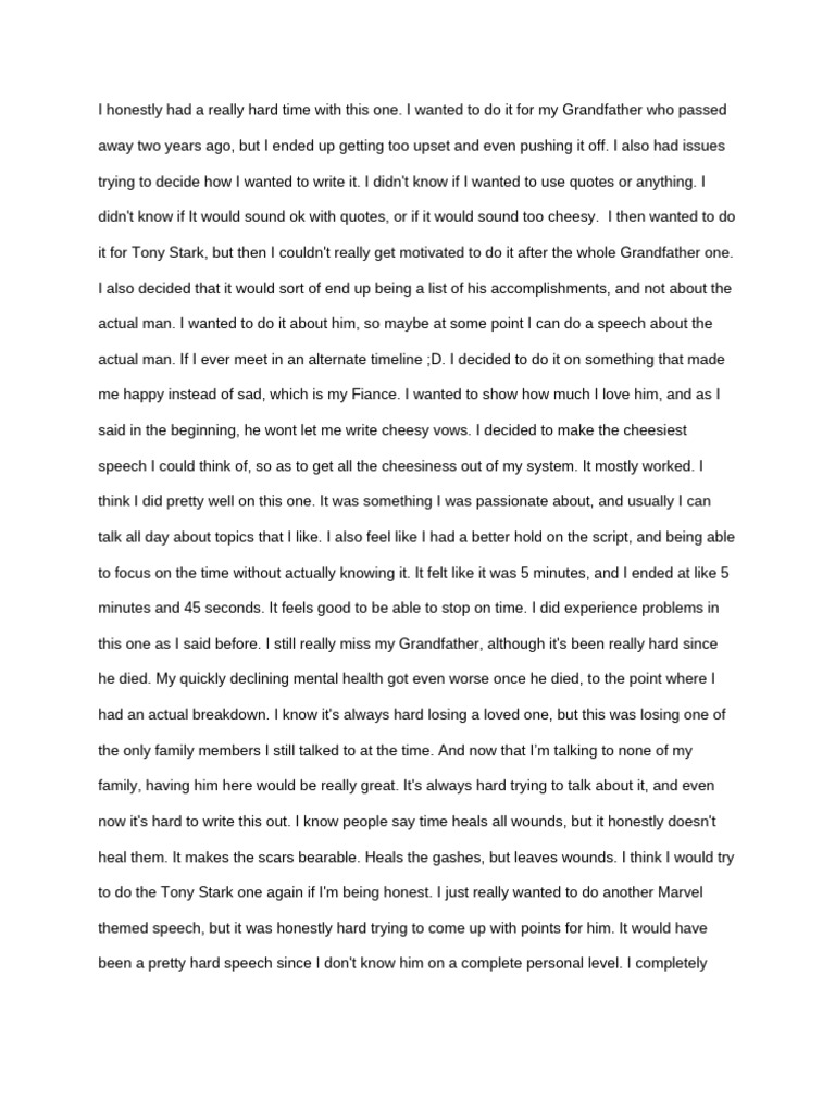 Commemorative Speech Journal | PDF