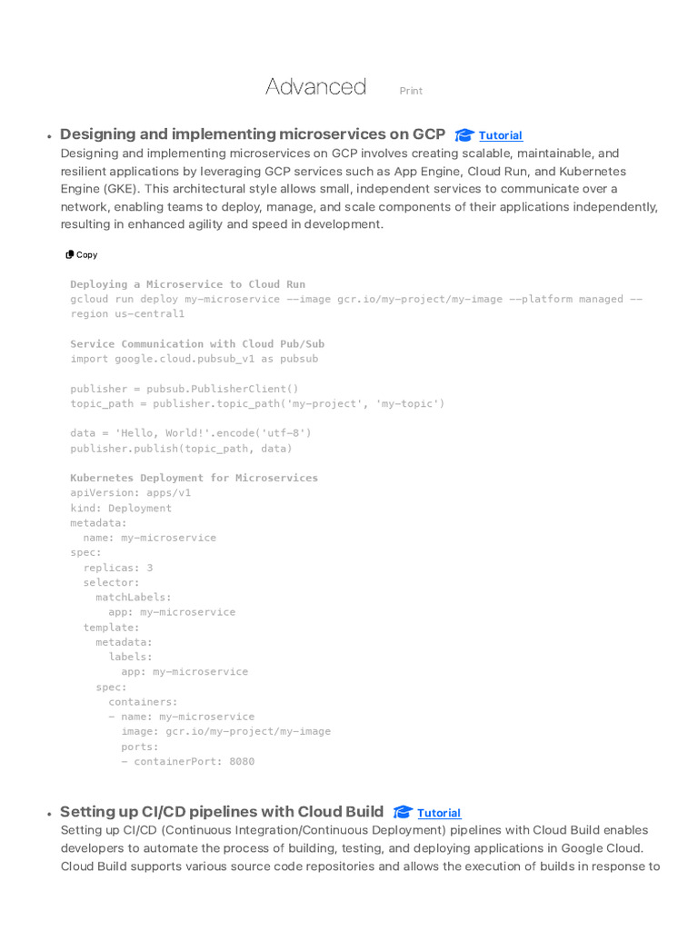 GCP Microservices & CI/CD Setup | PDF | Cloud Computing | Backup