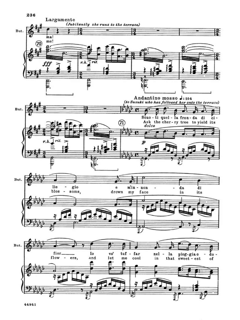 Flower Duet Madama Butterfly | PDF