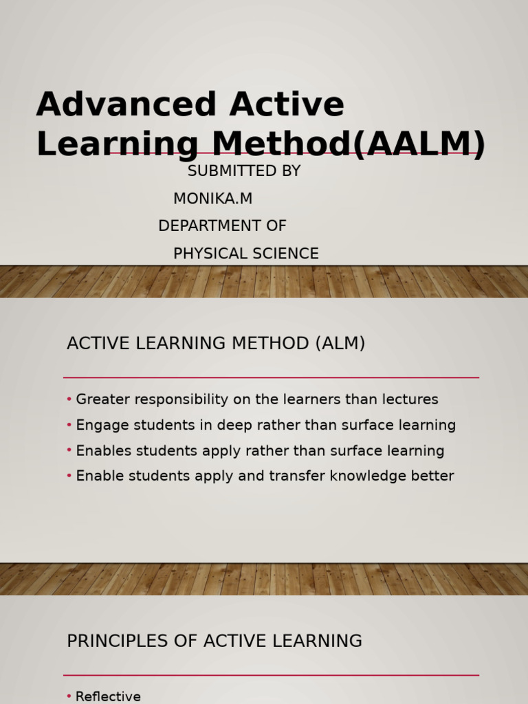 Advanced active learning Ppptpppt | PDF | Learning | Pedagogy
