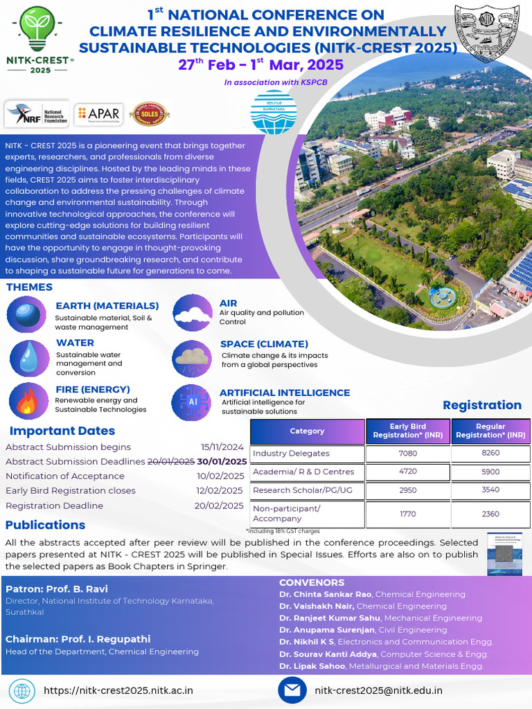 NITK-CREST 2025: Climate Resilience Conference | PDF | Environment | Natural Environment