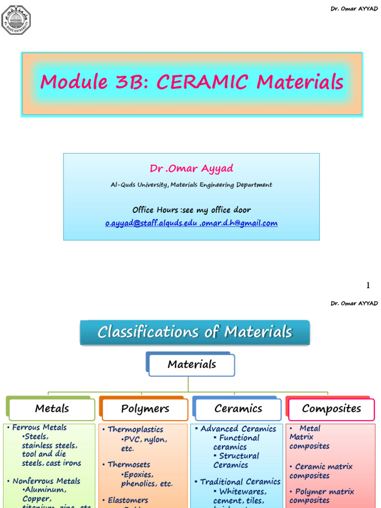 2eEZt1-Module 3B - Ceramic Materials | PDF | Ion | Ionic Bonding