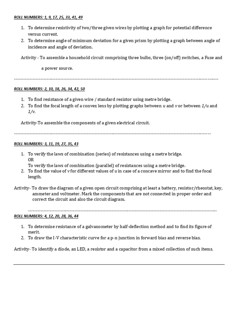 SET-1 Practical Questions | PDF | P–N Junction | Series And Parallel ...