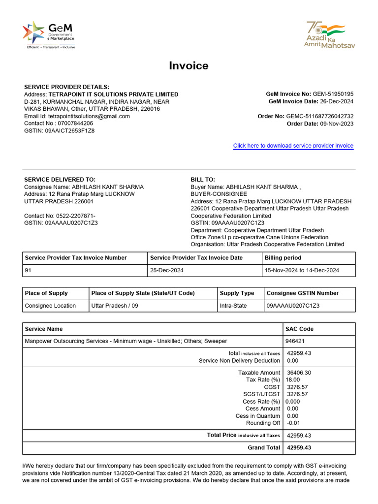 OCtlR0tKS1NydzZSOXhETHc2dTVpdz09 Invoice | PDF | Taxes | Invoice