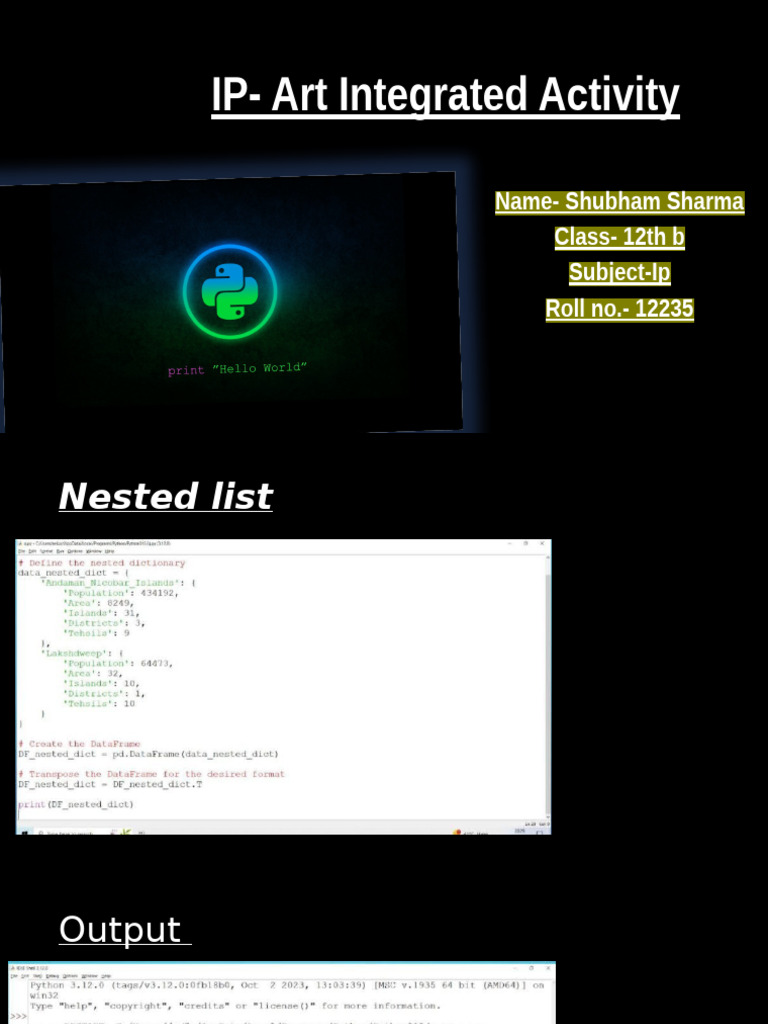 Ip - Art - Integrated - Activity - Shubham Sharma - 12thB | PDF