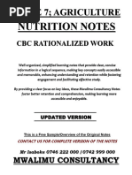 Grade 7 CBC Complete Agriculture Notes | PDF | Agriculture | Surface Runoff