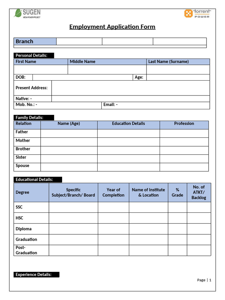 One Pager Form GET | PDF