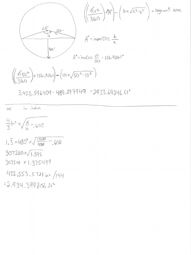 Circle segment math | PDF