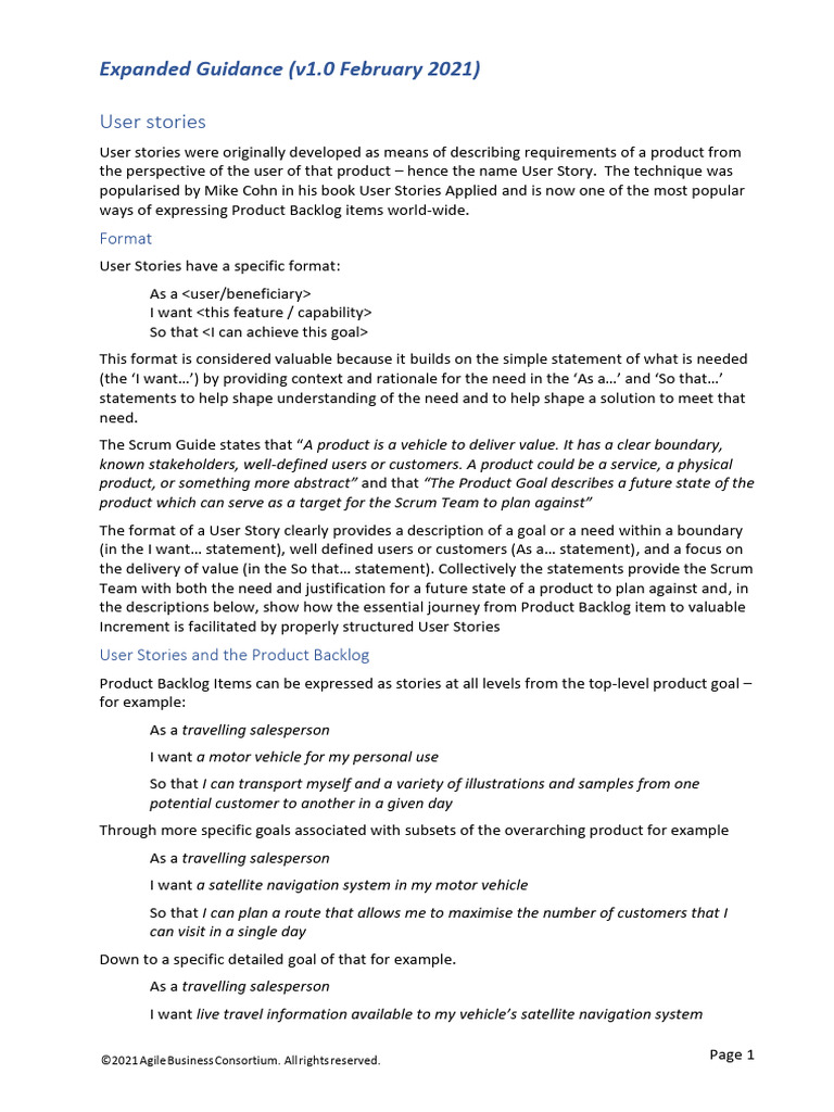 Agile Business Consortium Expanded Guidance v1.0 | PDF | Scrum ...