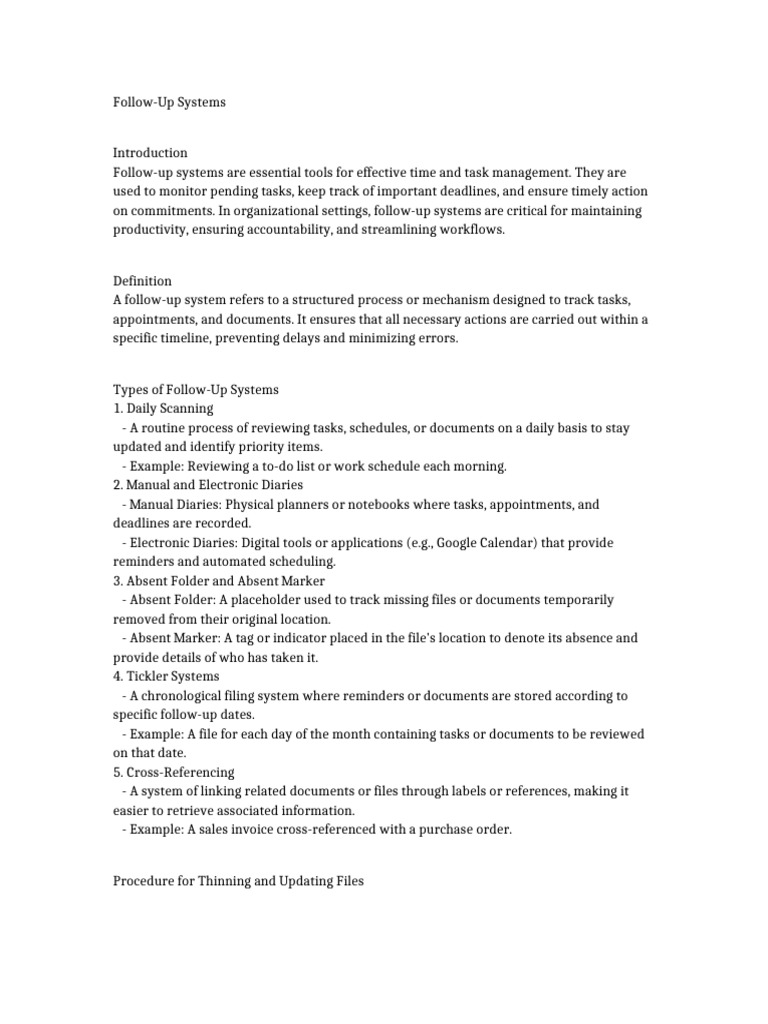 Follow Up Systems Notes | PDF | Computer File | Directory (Computing)