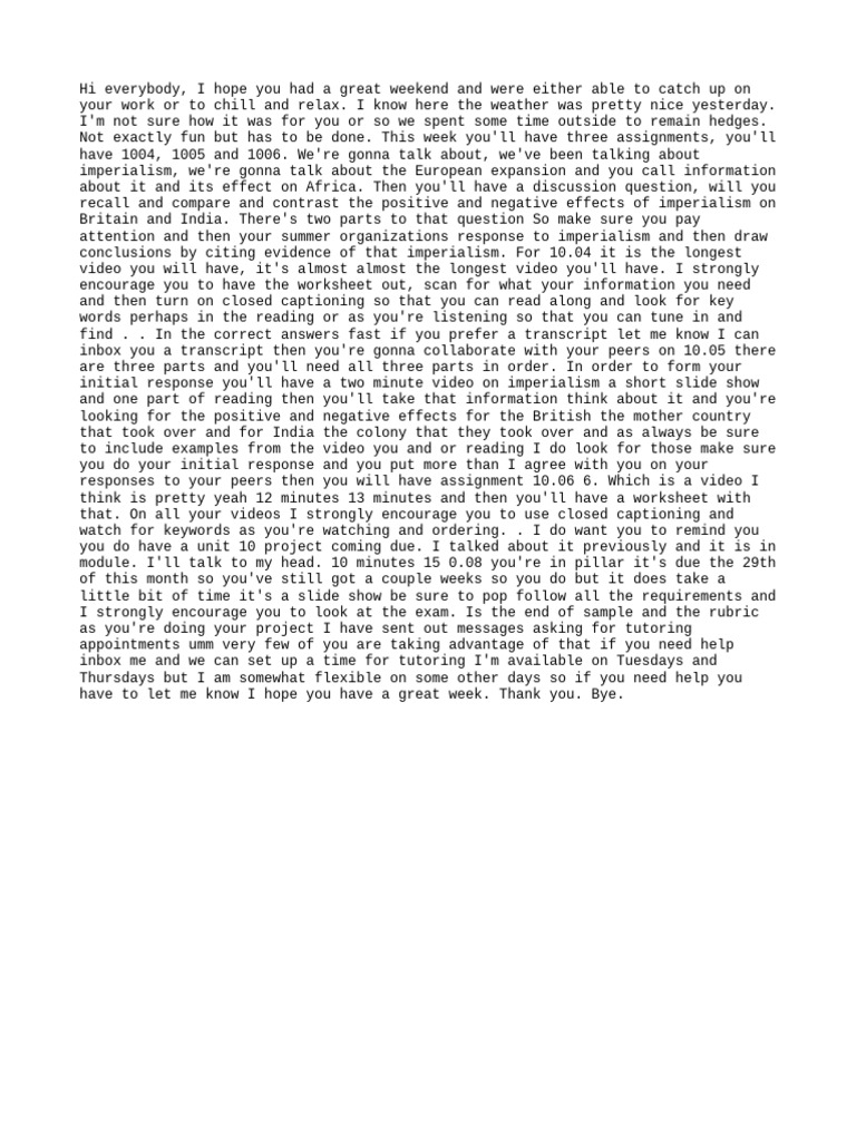 Week 8 Assgn. 10.04-10.06-English (1) | PDF