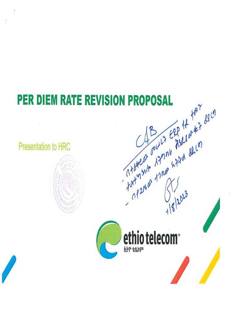 Per Diem Rate Revision | PDF