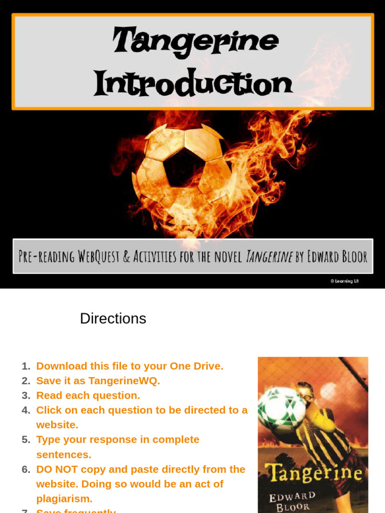 2023 Intro to Tangerine Webquest (1) | PDF