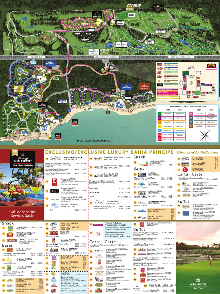 Bahia Principe Riviera Maya Map Guide | PDF