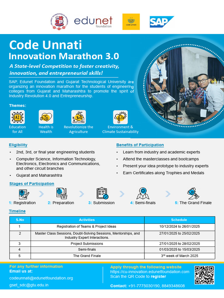 Code Unnati: Innovation Marathon 2025 | PDF | Science
