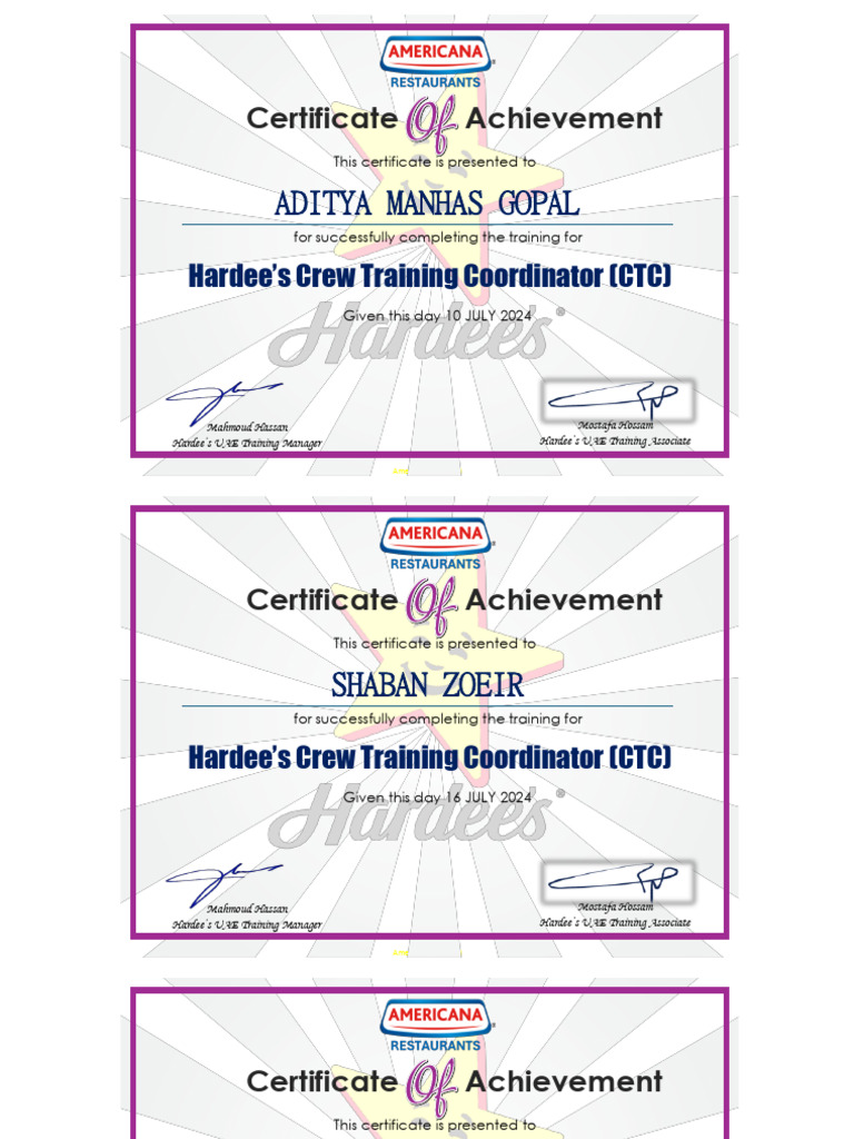 CTC Certificate | PDF