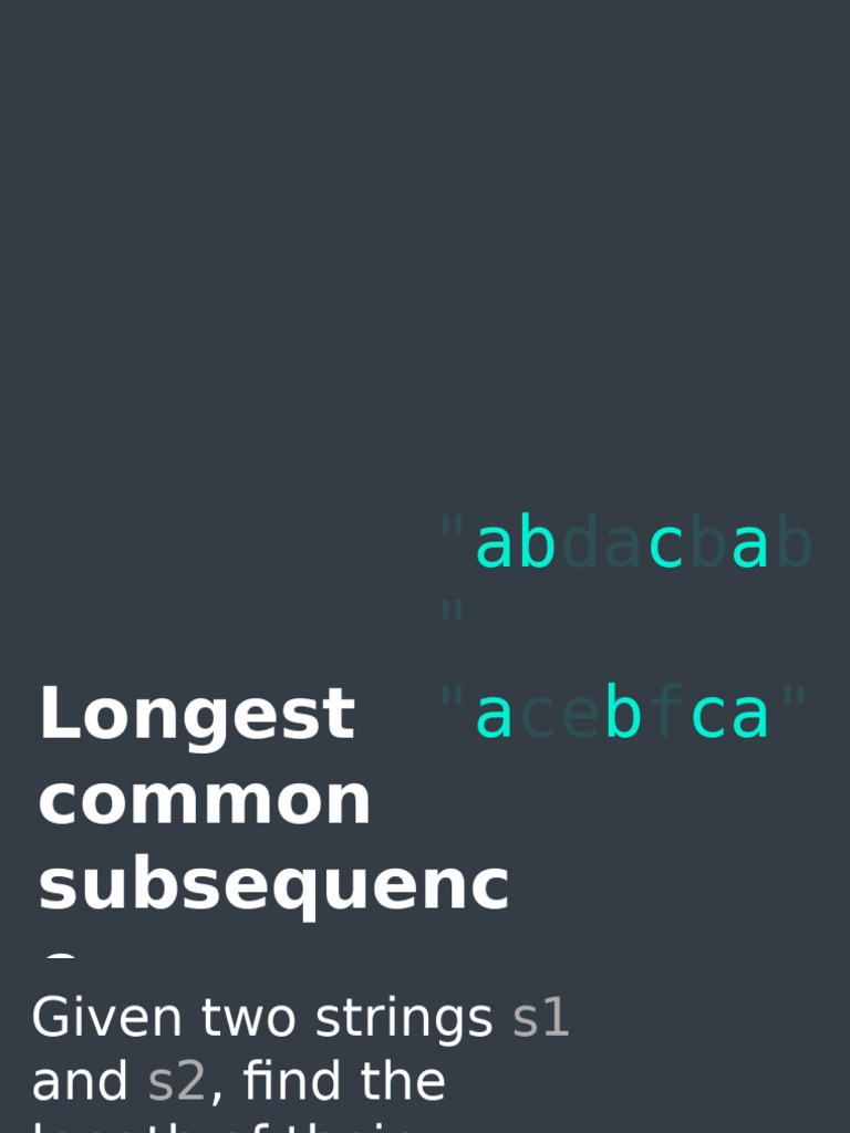 LC Sub Sequence | PDF | Computer Programming | Computer Data