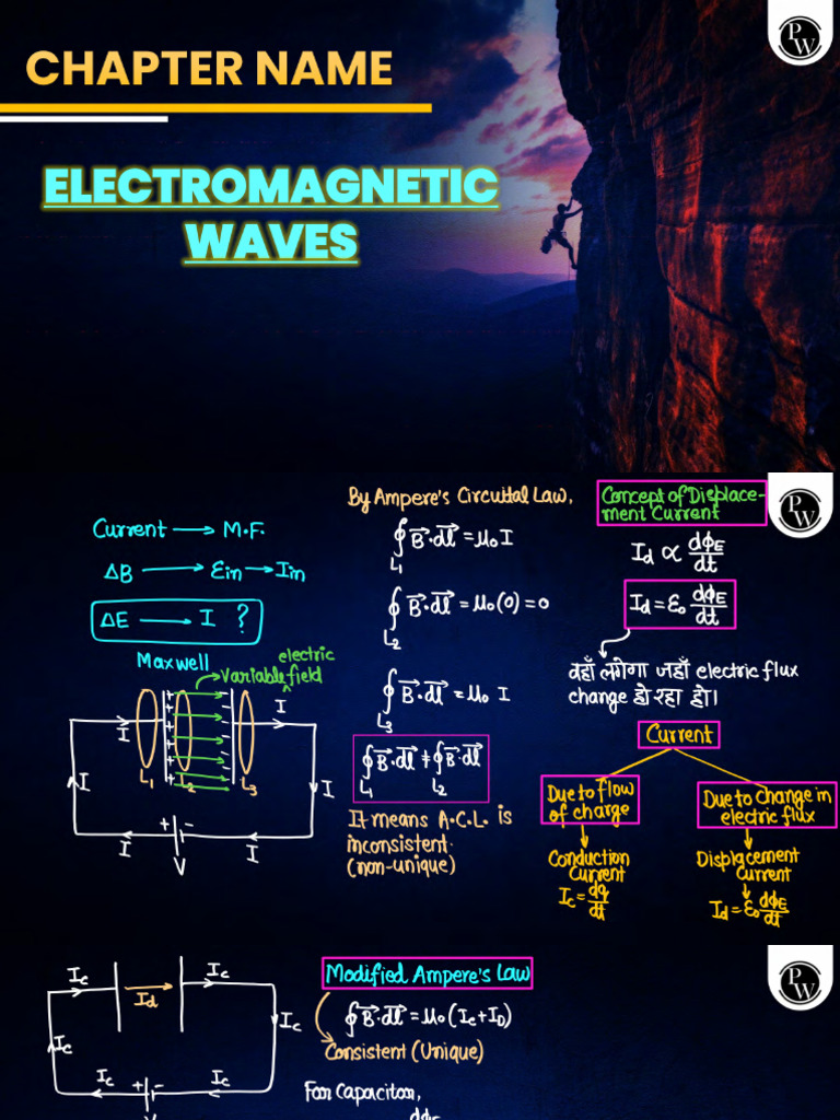 Electromagnetic Waves 01 - Class Notes - Parishram 2025-Merged | PDF