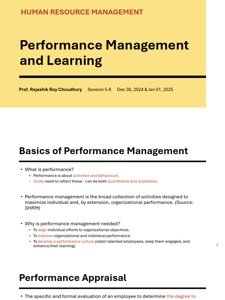 Performance Management Strategies Overview | PDF | Performance ...