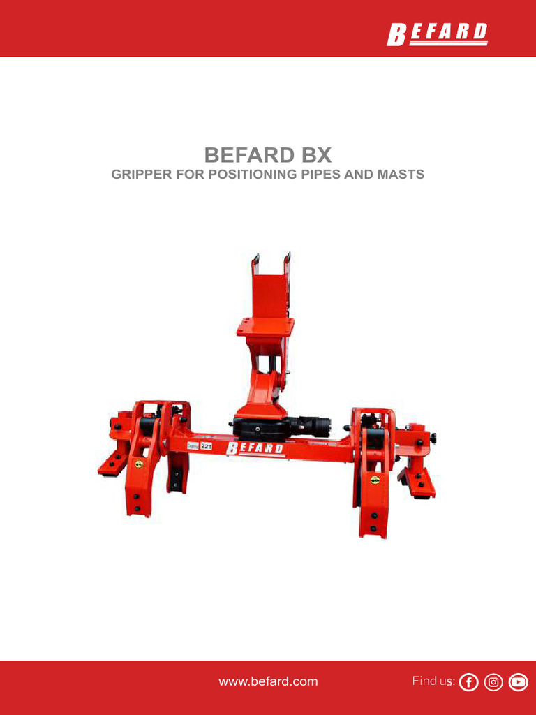 BEFARD BX Gripper For Pipes and Masts | PDF | Crane (Machine) | Equipment