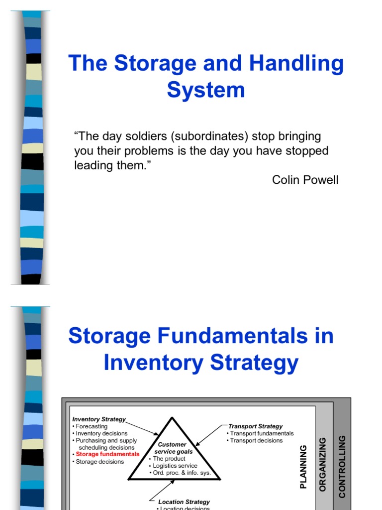 A Storage and Material Handling Ballou11 | PDF | Warehouse | Inventory