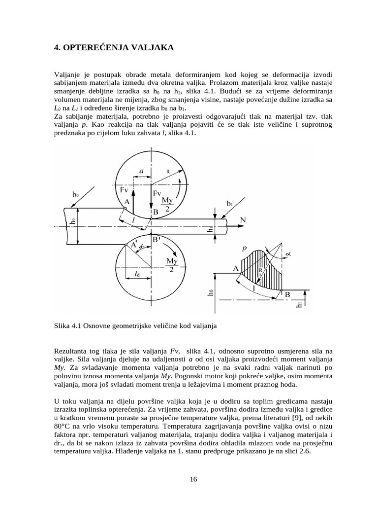 Opterecenja Valjaka | PDF