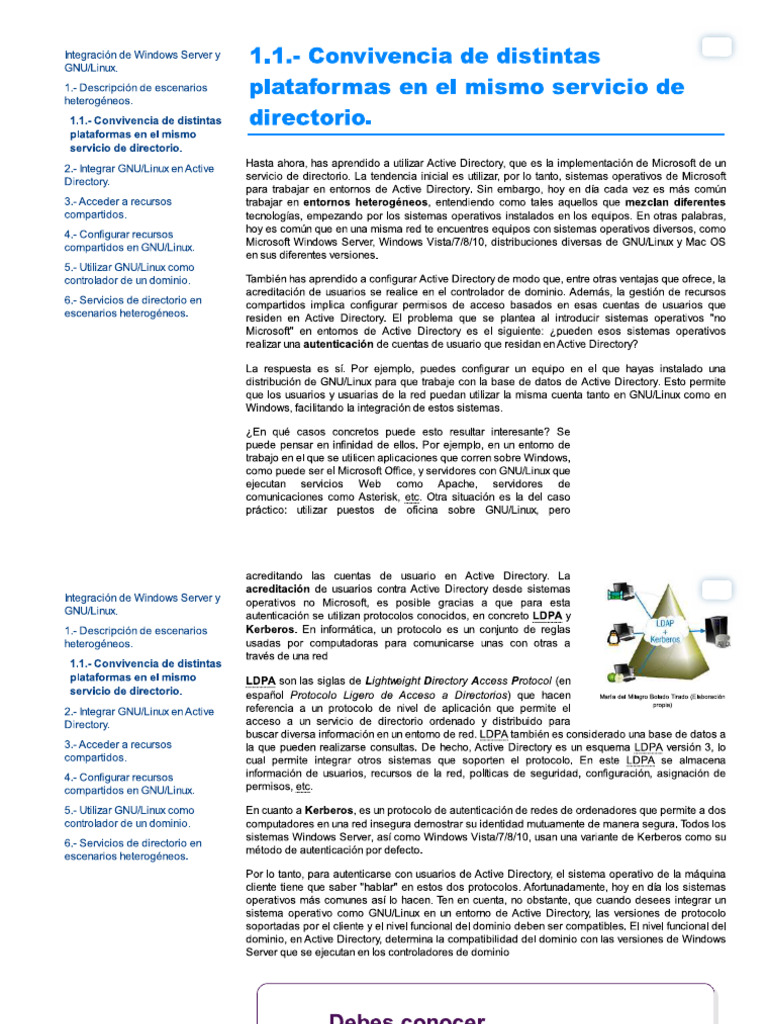 UT05.Sistemas Operativosven Red-Integración de Windows Server y GNU,Linux | PDF