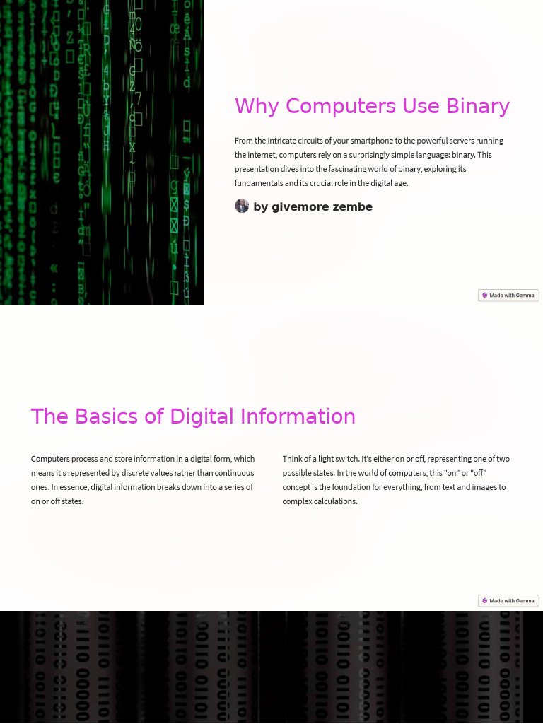 Why Computers Use Binary | PDF | Logic Gate | Bit