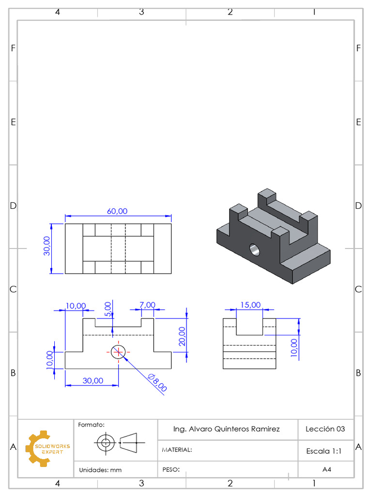 Ejercicio 1 - SolidWorks | PDF