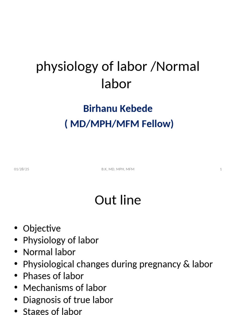 Physiology of Labor or Normal Labour | PDF | Childbirth | Pelvis