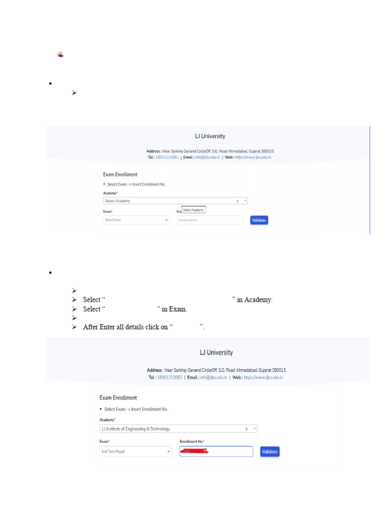 Downloading Exam Form Steps | PDF