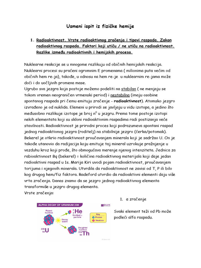 Ispit Iz Fizičke Hemije | PDF