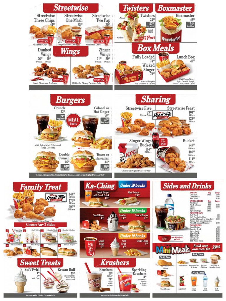 KFC Menu | PDF