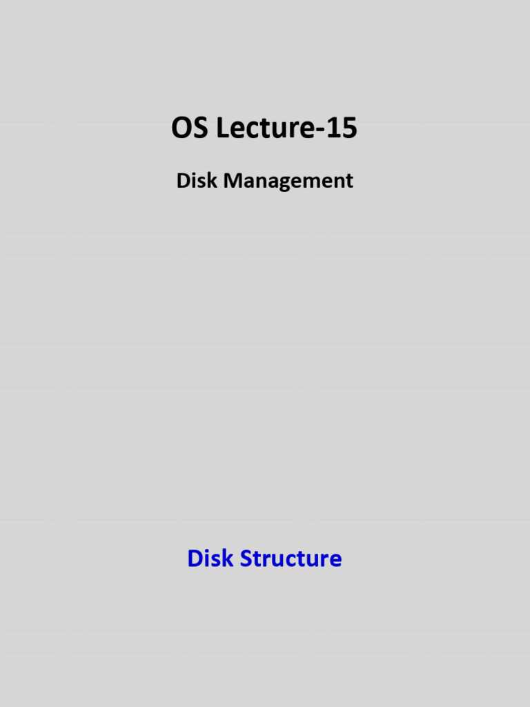 Disk Management and Scheduling Techniques | PDF | Hard Disk Drive ...