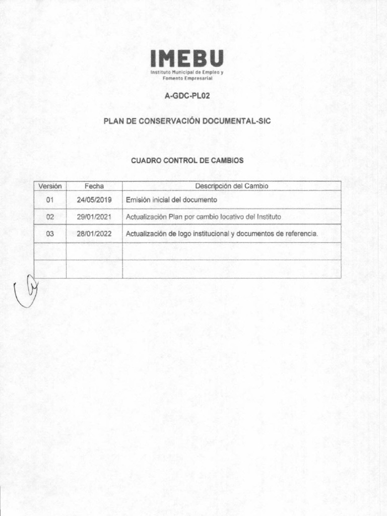 A-Gdc-Pl02 Plan de Conservacion Documental-04 | PDF