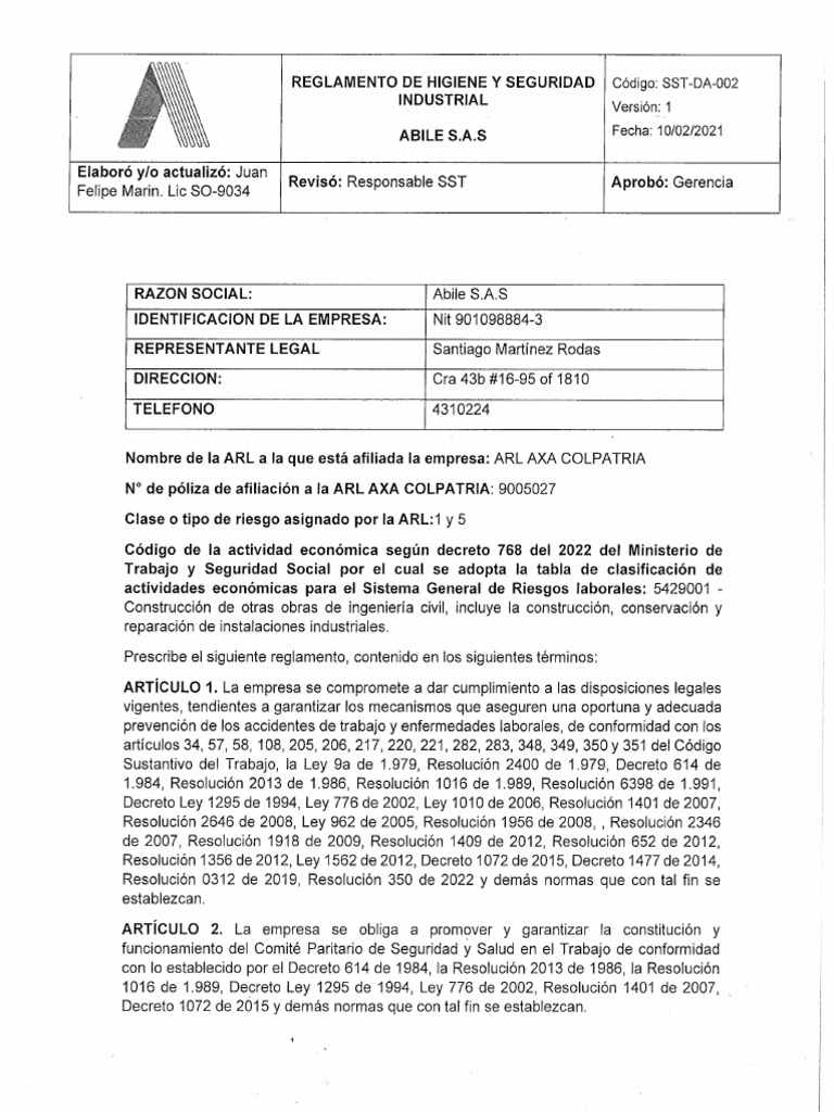 Reglamento HSI 2024 | PDF