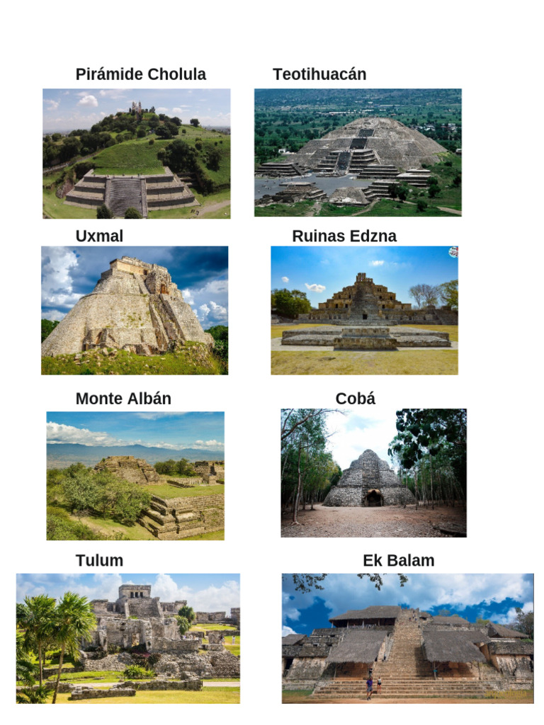 16 zonas arqueologicas de MEXICO | PDF