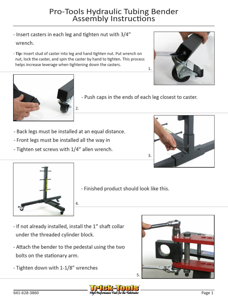 Pro-Tools Bender Package Manual | PDF | Screw | Nut (Hardware)
