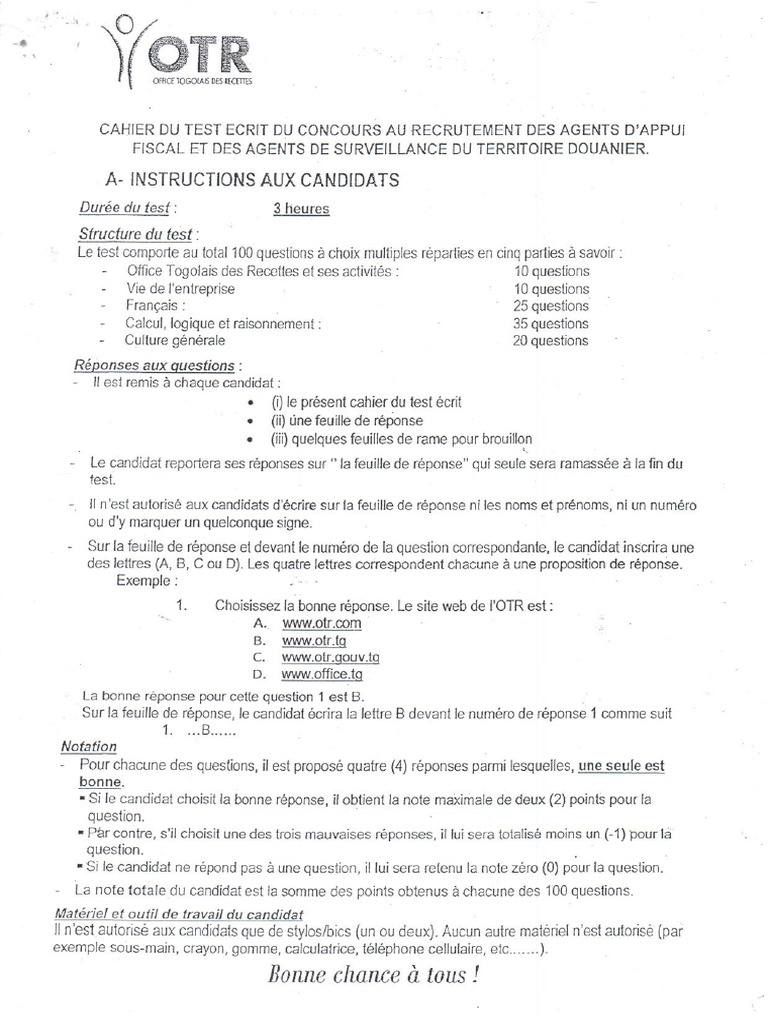 Test Otr Aa 2017 | PDF