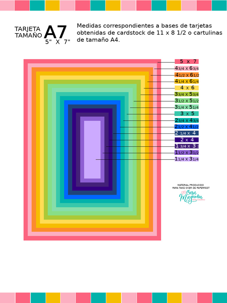 Tarjeta A7 medidas | PDF