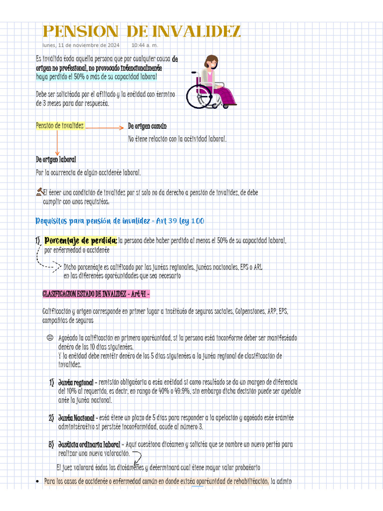 Pension de Invalidez | PDF | Pensión